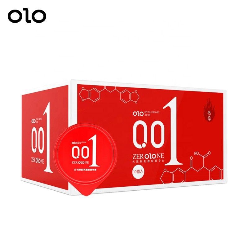 OLO Condom 001 Ultra Thin Hyaluronic Acid Passionate Factor 10pcs per pack | Shopee Malaysia