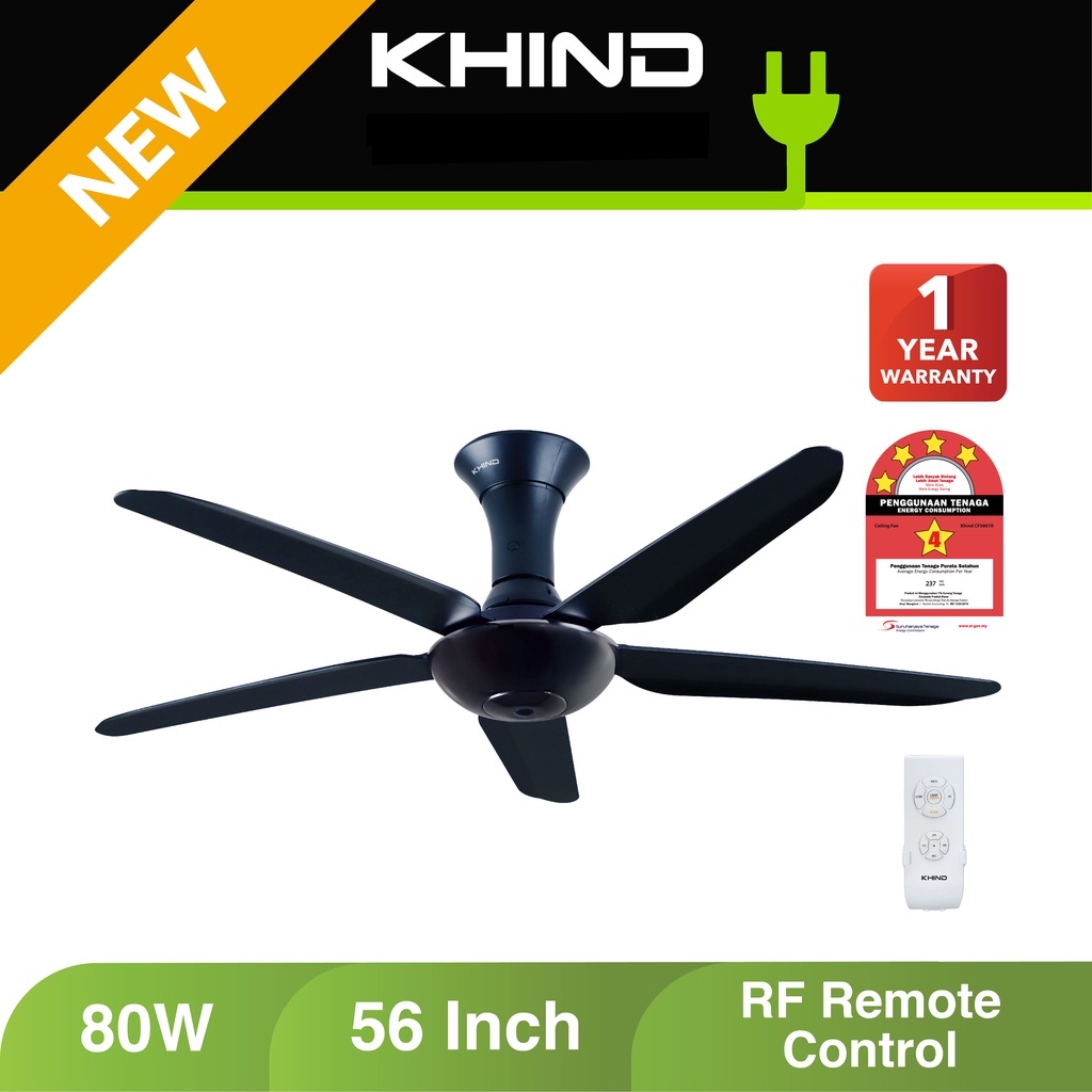 Khind 56" Ceiling Fan with Remote Control CF5601R | Shopee Malaysia