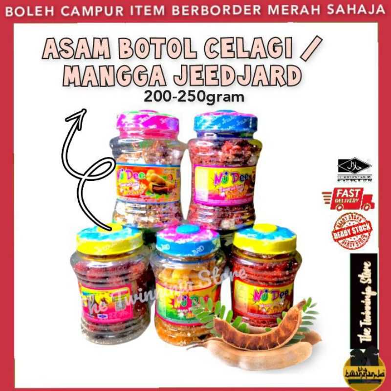 [3Botol] Asam Botol Celagi / Mangga Jeedjard (200- 250gram) | Shopee ...