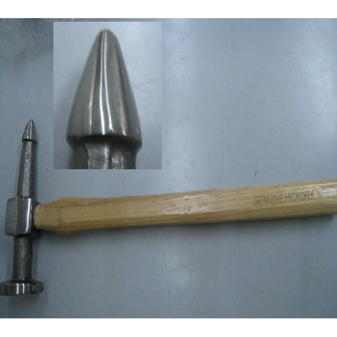 Shrinking Hammer Straight Pein Finishing Hammer Wood Handle Mechanical ...
