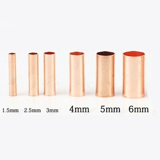 50PCS Copper Connecting Pipe Wire Joint Small Copper Tube Intermediate ...