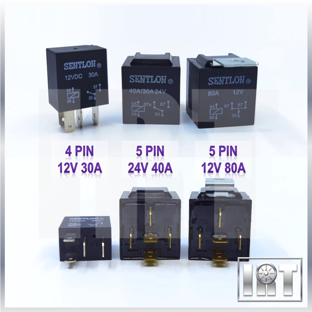 4 5 Pin Relay 40A 80A 12V 24V Car Horn Alarm Sound Speaker Siren ...