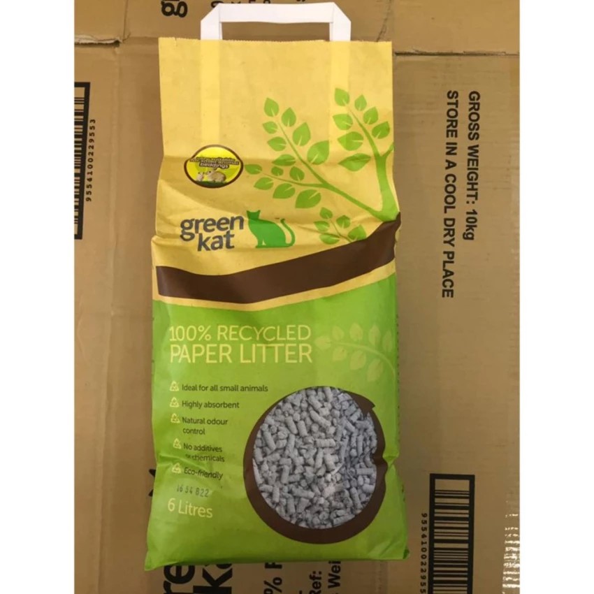 (6L) GREEN KAT 100% RECYCLED CAT LITTER | Shopee Malaysia