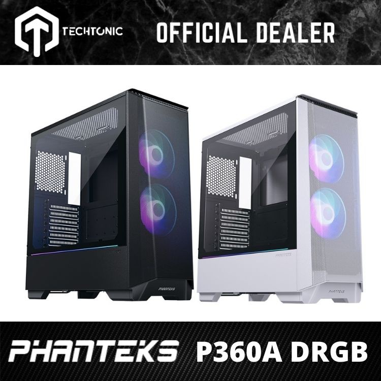 Phanteks Eclipse P360A / P360 Air DRGB ATX Tempered Glass Chassis ...