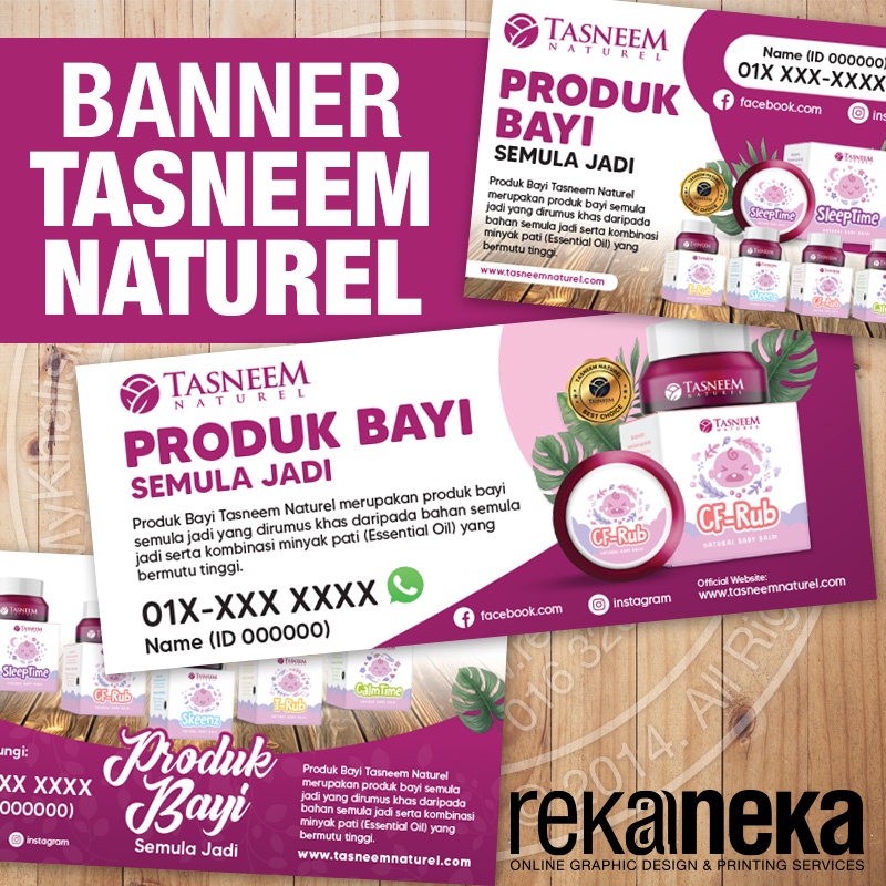 (BN) Banner TASNEEM NATURE - Melintang / Horizontal | Shopee Malaysia