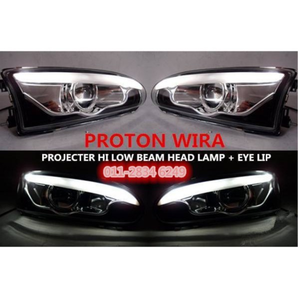 Proton WIRA Projector Head Lamp Light Bar Glass With Conner Lamp Signal ...