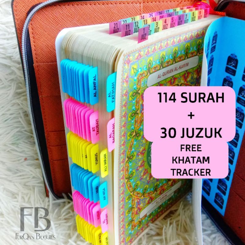 Penanda Surah & Juzuk Stiker FREE KHATAM TRACKER Tagging Al Quran ...