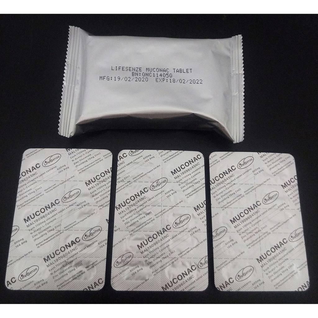 LifeSenze Muconac Tablet 1100mg 30pcs, 1 Pouch, 3 Blisters - Remove ...