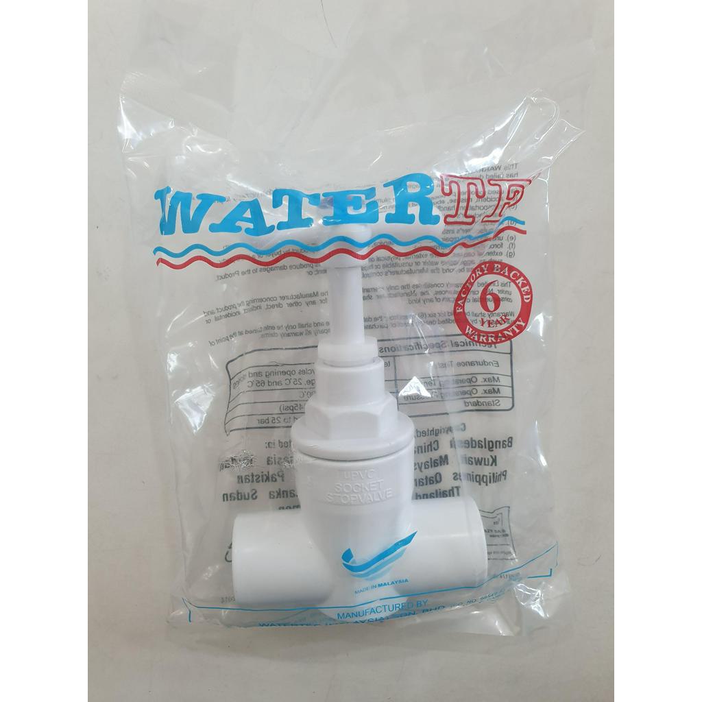 WATERTEC PVC Stopcock Stop Valve 15mm 20mm (1/2" 3/4") | Shopee Malaysia