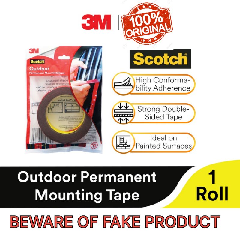 3M Scotch Outdoor Permanent Mounting Multipurpose Weather Resistant Double-sided | Shopee Malaysia