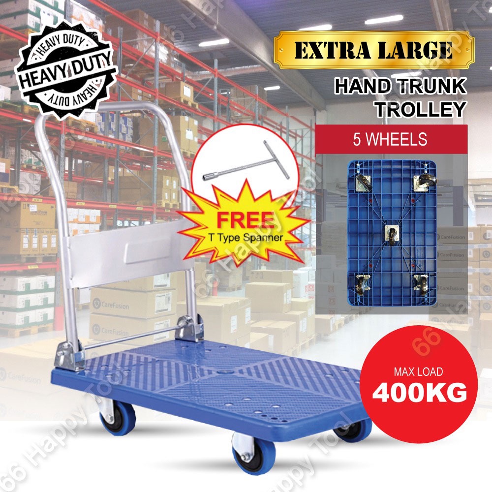 PVC Platform Foldable Hand Truck Trolley Heavy Duty Use Troli Tangan ...