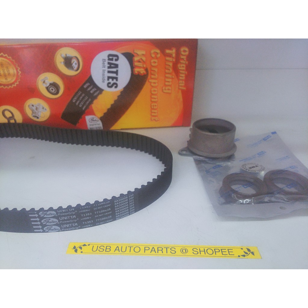 Waja 1.6 MMC Gates (VITON) Timing Belt Kit Set with VITON Seals Proton ...