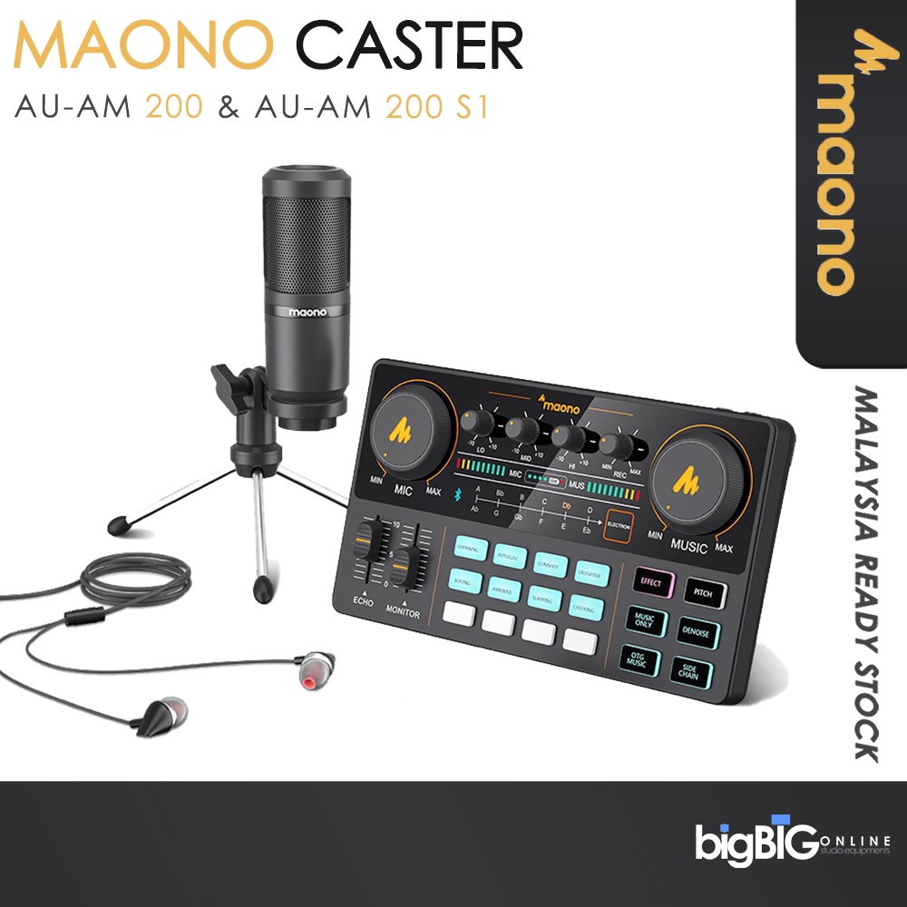MAONO Maono Caster Lite AU-AM200 & AU-AM200 S1 All-In-One Podcast ...