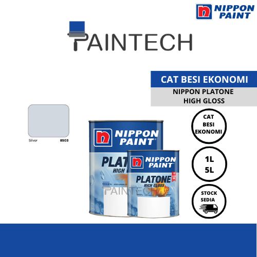 Nippon Platone Silver Color (Cat Minyak Kayu & Besi) Paint Ready Stock ...