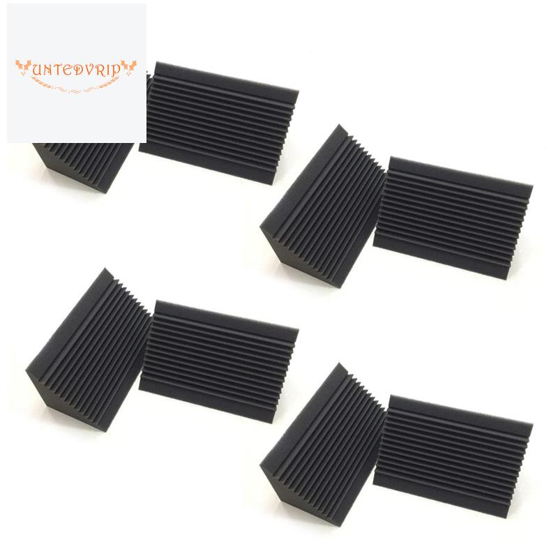 6 PCS Foam Charcoal/Black Soundproofing Corner Wall 12 x 12 x 24 cm ...