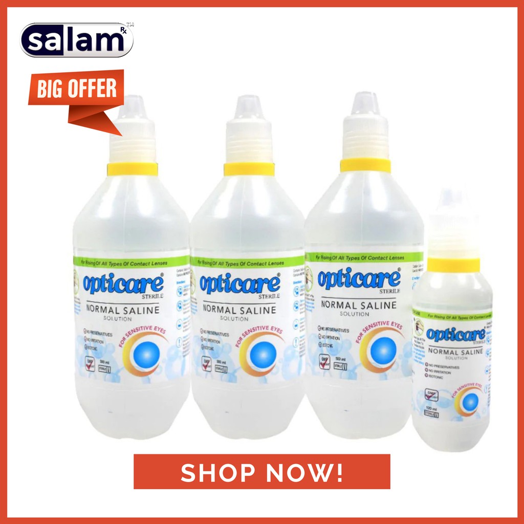 OPTICARE STERILE NORMAL SALINE SOLUTION | Shopee Malaysia