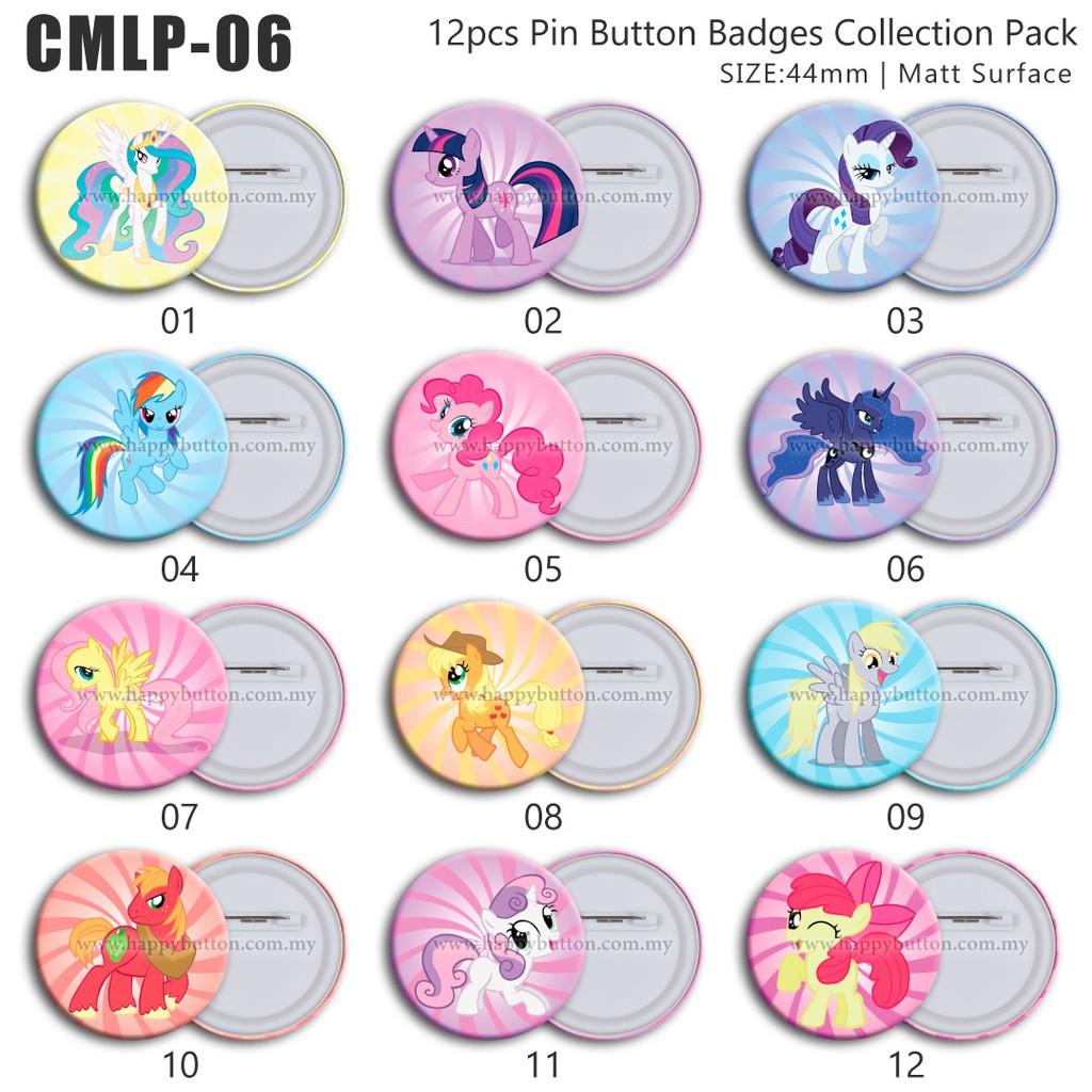 Button Badge - MY LITTLE PONY (Collection) | Shopee Malaysia
