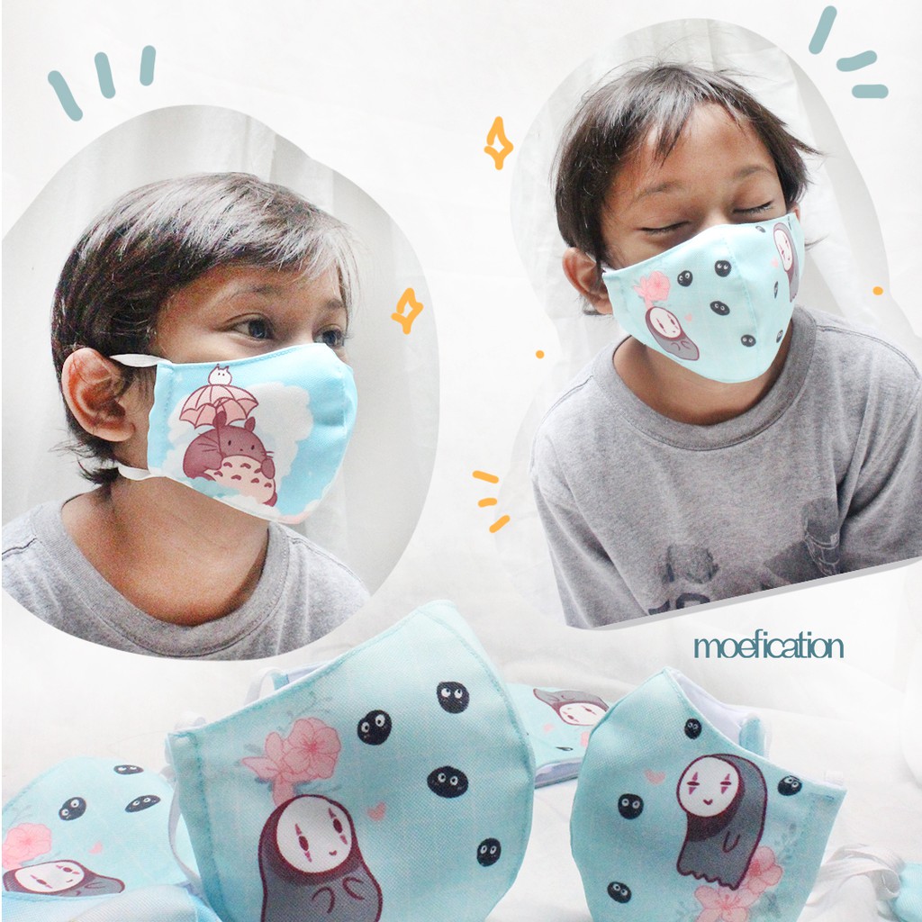 Children's Cloth Masks - Studio Ghibli Fanart By Moefication | Shopee ...