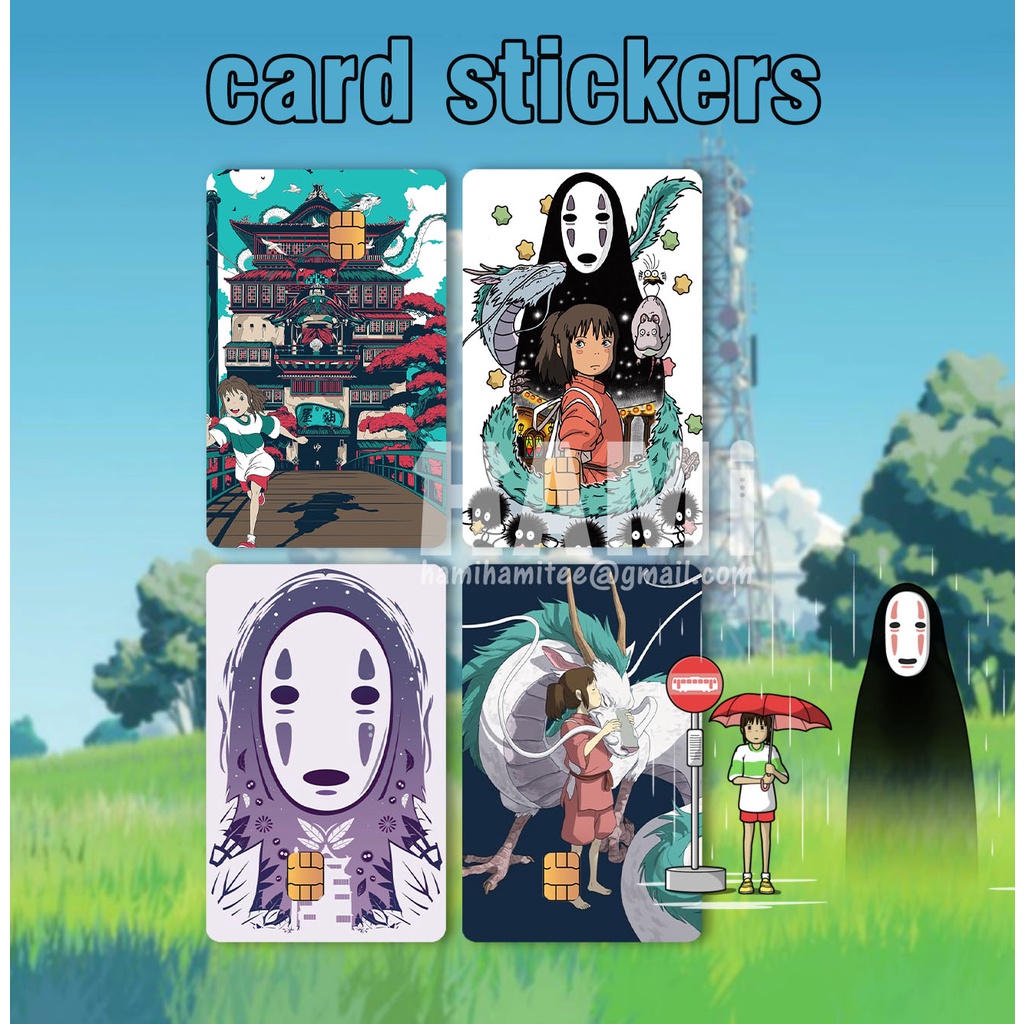 SPIRITED AWAY CARD STICKER- NO FACE MAN CHIHIRO STUDIO GHIBLI MIYAZAKI ...