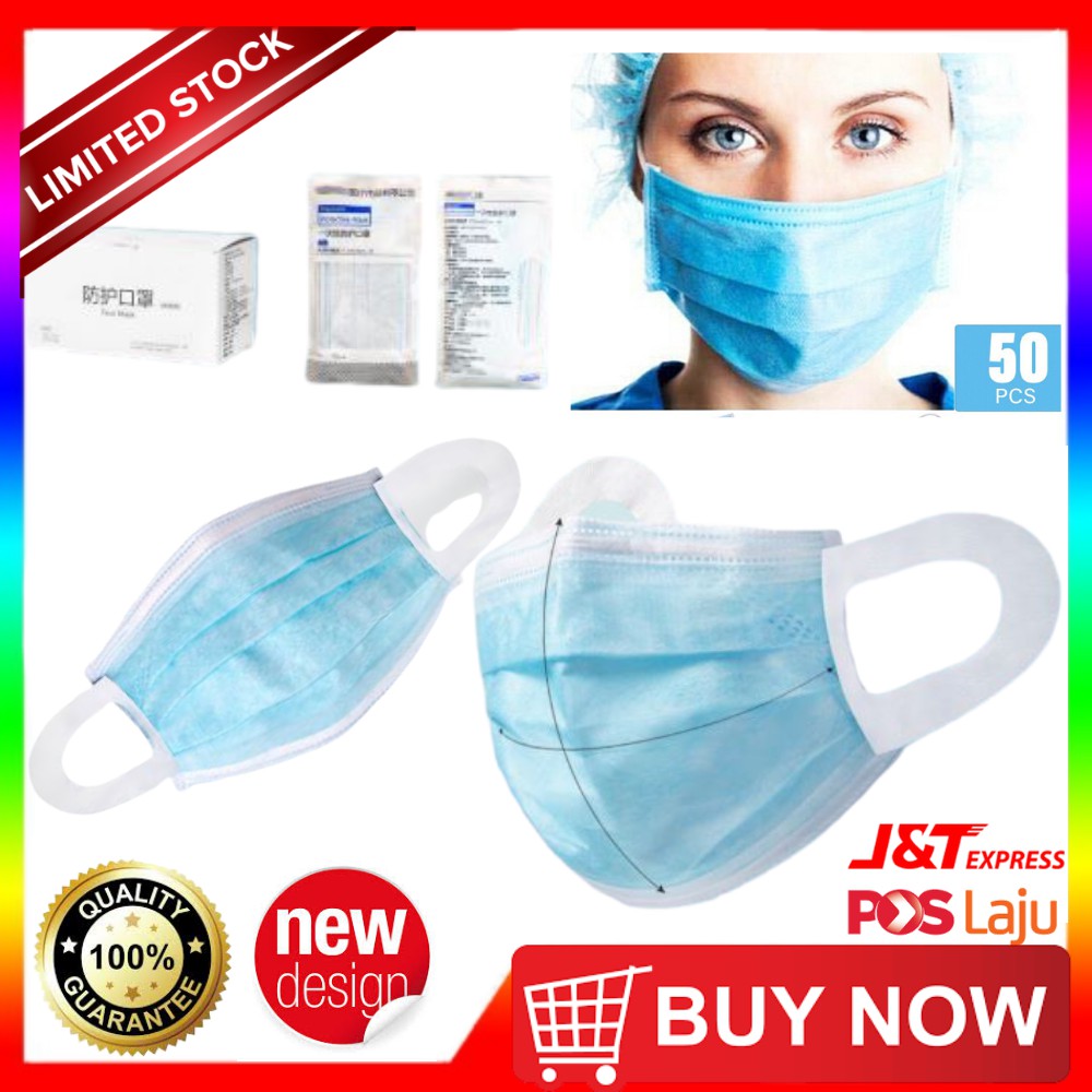 [3PLY MASK NEW DESIGN] 3 LAYERS DISPOSABLE FACE MASKS Anti-VIrus Mask ...
