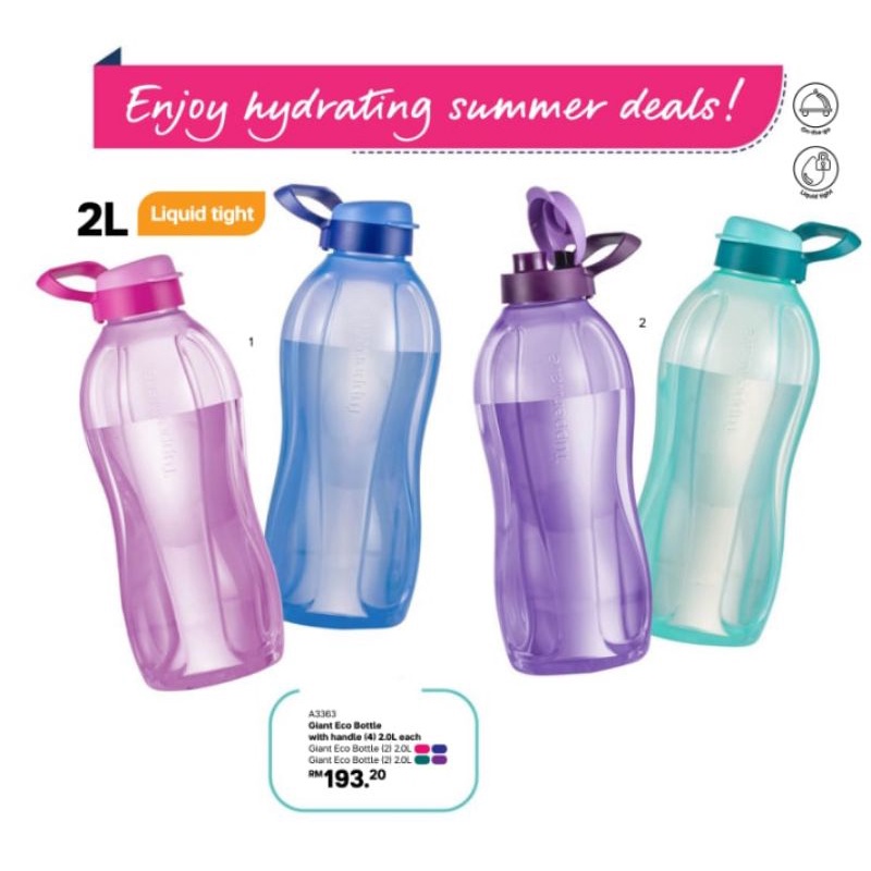 Botol Air 2 Liter Saiz Besar Tupperware | Shopee Malaysia