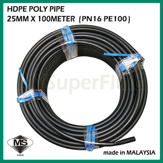25MM X 100Meter HDPE POLYPIPE Poly Pipe PN16 PE100 SDR11 (SIRIM ...