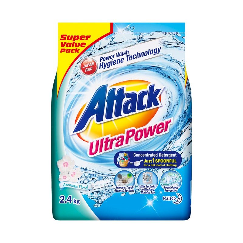 Attack Powder Detergent Plus Softener Floral Romance (1.4kg) | PGMall