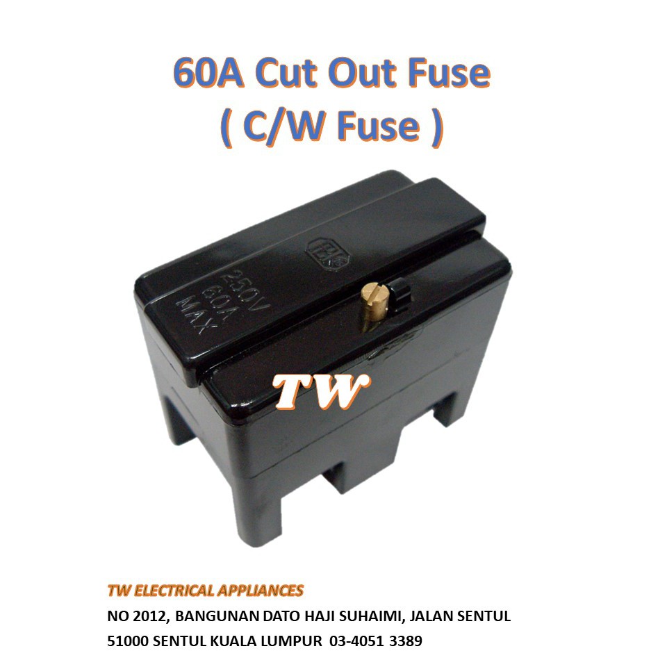 60A CUT OUT FUSE (C/W FUSE) | Shopee Malaysia
