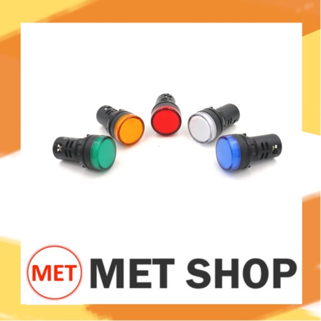 22MM LED Pilot Lamp 24V / 240V Indicator Light AD16-22DS Pilot ...