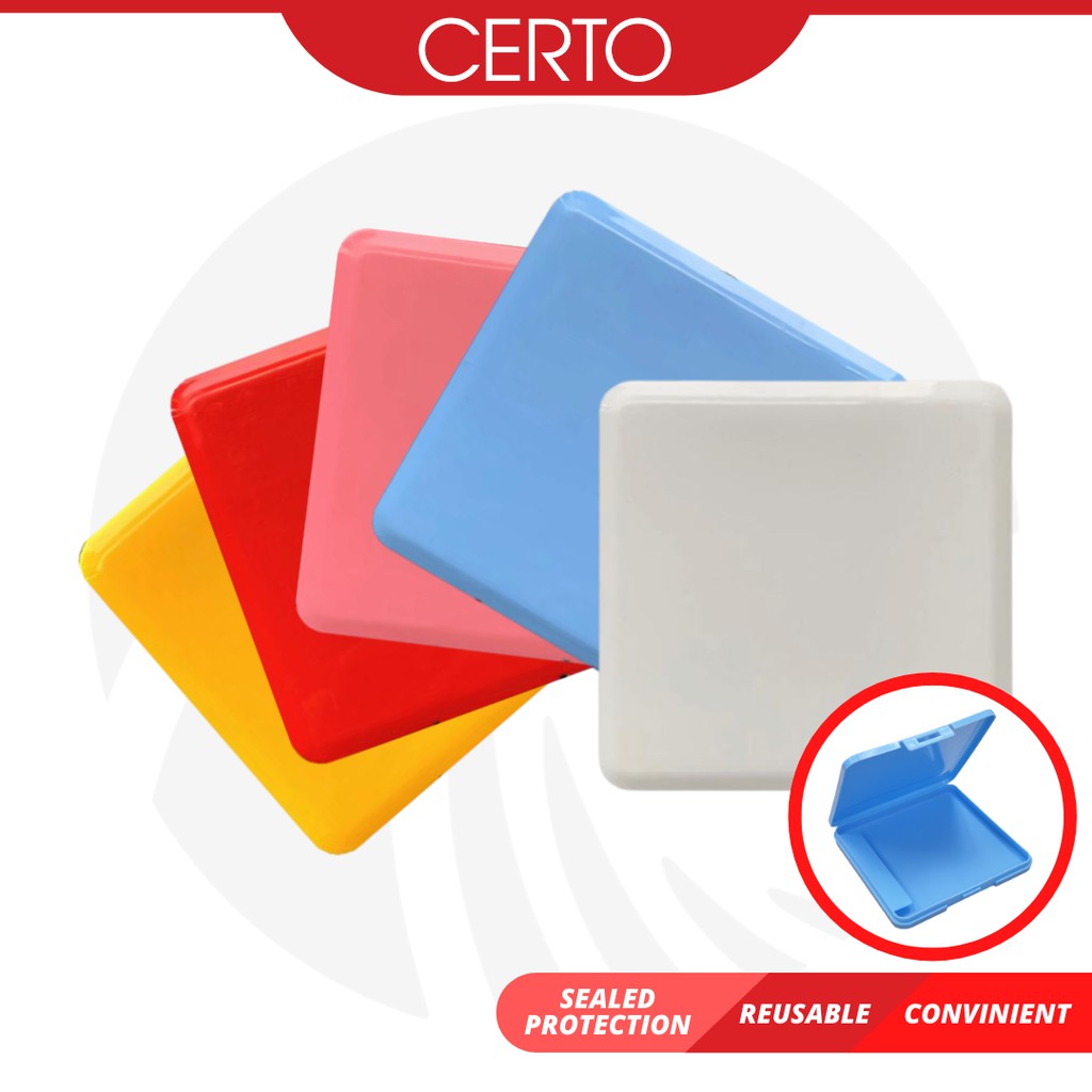 CERTO Portable Reusable Dust Proof Square Mask Storage Box Case ...