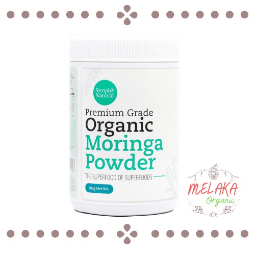 SIMPLY NATURAL Premium Grade Organic Moringa Powder (200g) | Shopee ...