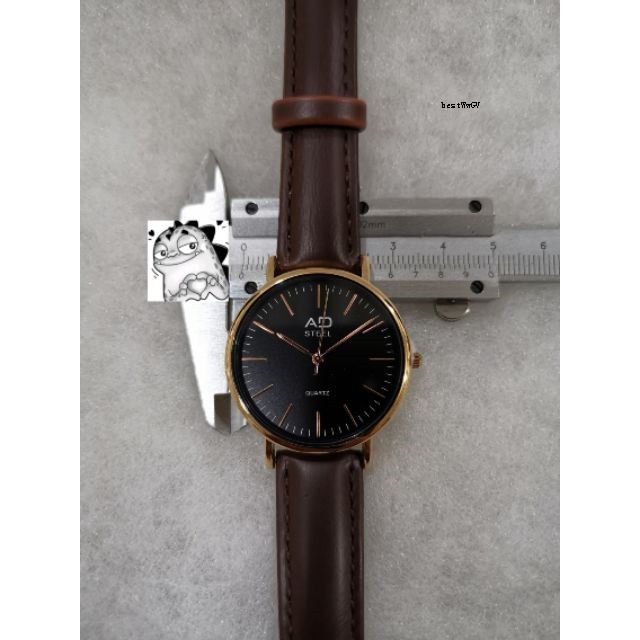 Original AD STEEL Quartz Battery Ladies Leather belt Watch. Ad Steel ...