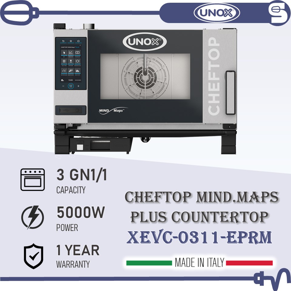 UNOX CHEFTOP MIND.MAPS 3 GN1/1 PLUS Countertop XEVC-0311-EPRM (5000W ...