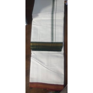 INDIAN TRADITIONAL VESHTI WHITE COLOR 9 X5 ( POLYESTER) | Shopee Malaysia