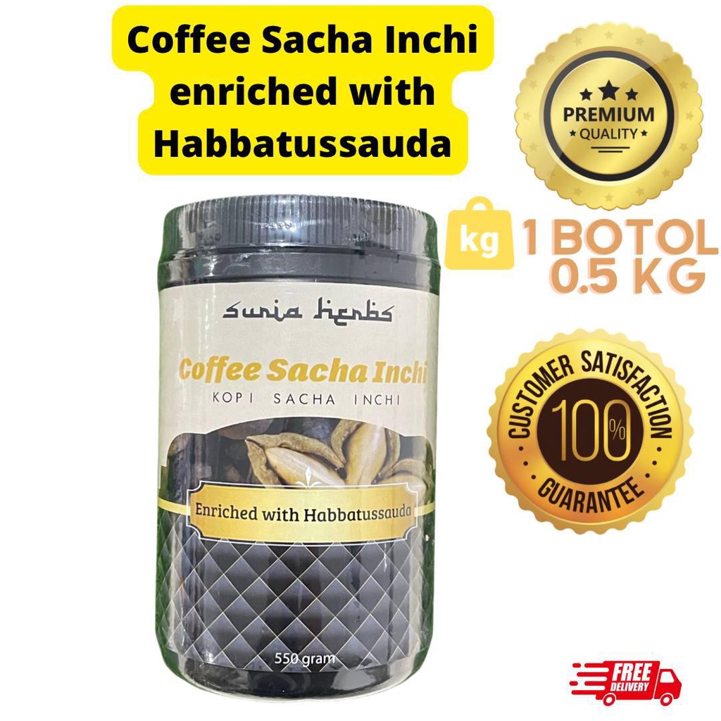 Coffee Sacha Inchi enrich with Habbatus Sauda (1 Botol/ 0.5kg/botol ...