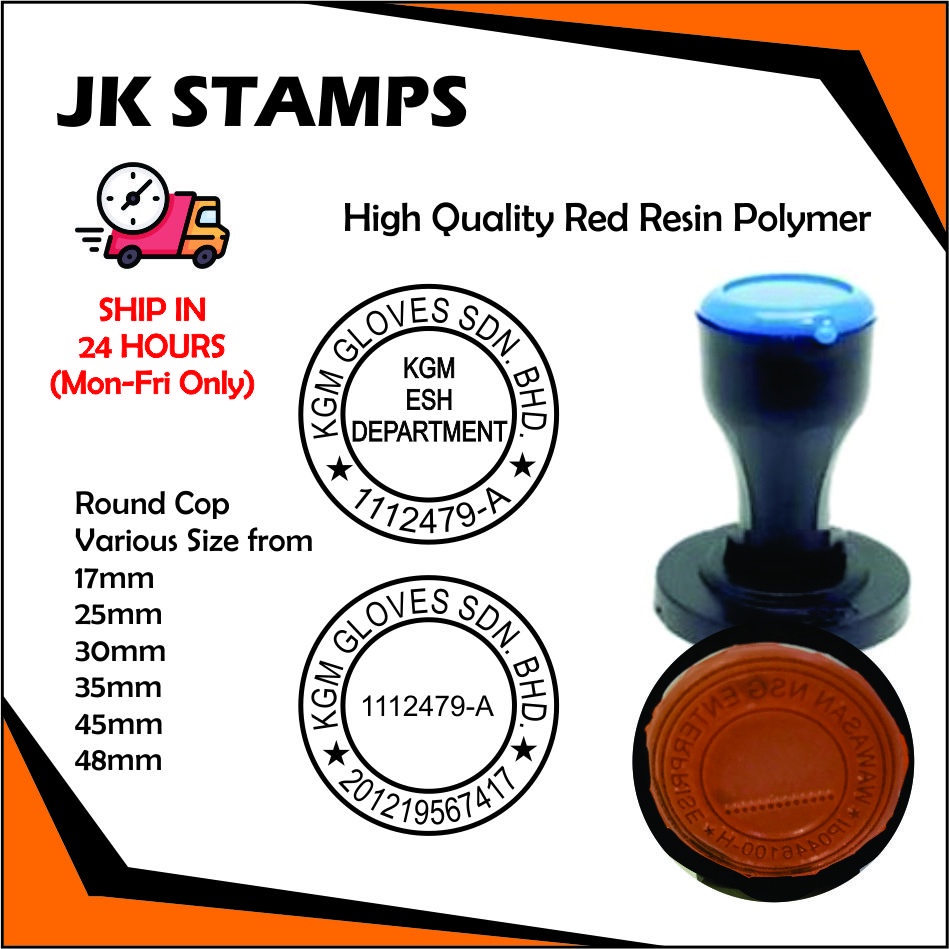 Rubber stamp Round - cop bulat / cop company | Shopee Malaysia