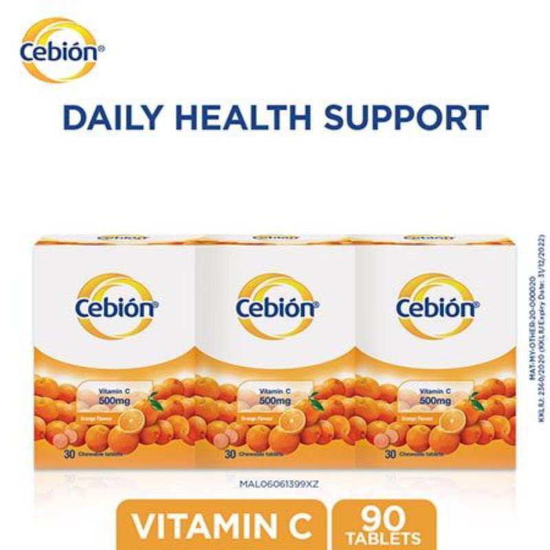 CEBION VITAMIN C 500mg CHEWABLE TABLET 30 Tablet/ box ( 1 Box or 3 ...