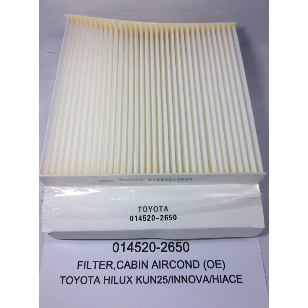 Air Cond Cabin Filter - Toyota Hilux ( Curve ) KUN25 / Hiace | Shopee ...