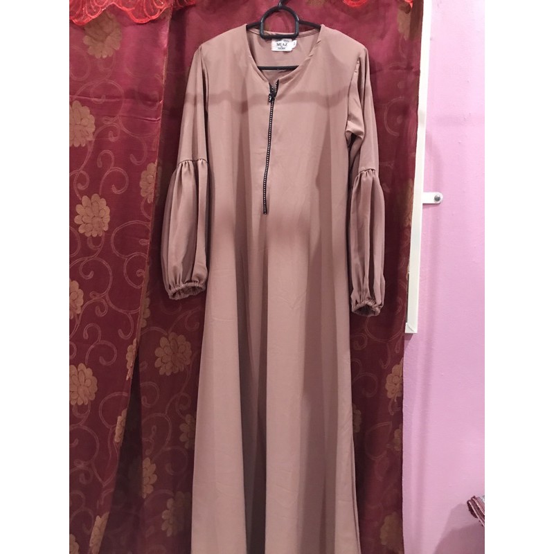JUBAH MUAZ MURAH SIZE M NUDE BROWN | Shopee Malaysia