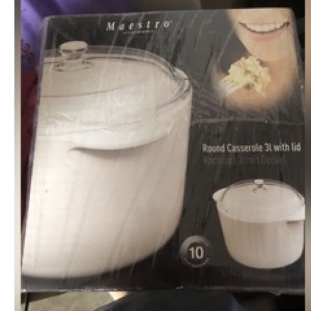 Maestro Round Casserole 3L with lid | Shopee Malaysia