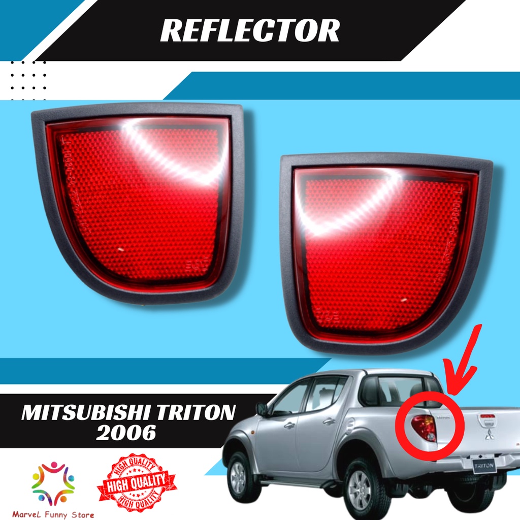 MITSUBISHI TRITON REAR BUMPER REFLECTOR LIGHT BELAKANG | Shopee Malaysia
