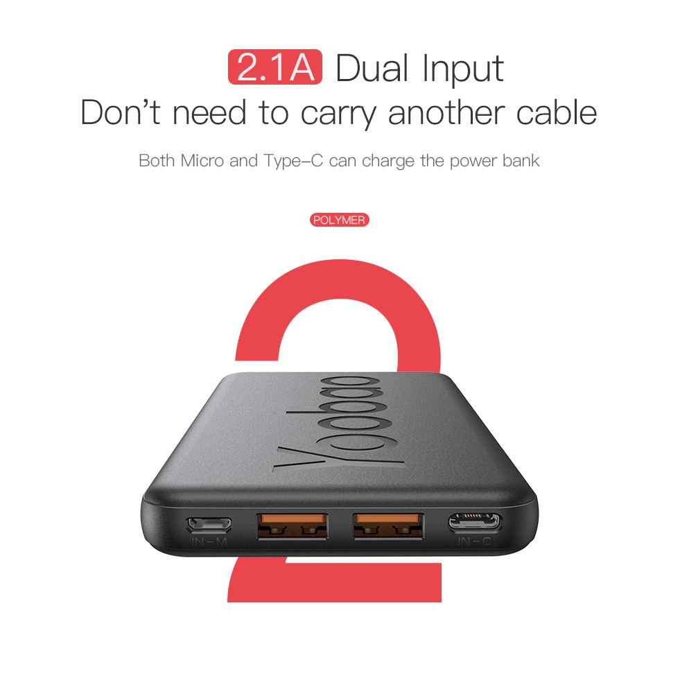 Yoobao City10000-BK 10000mah Power Bank