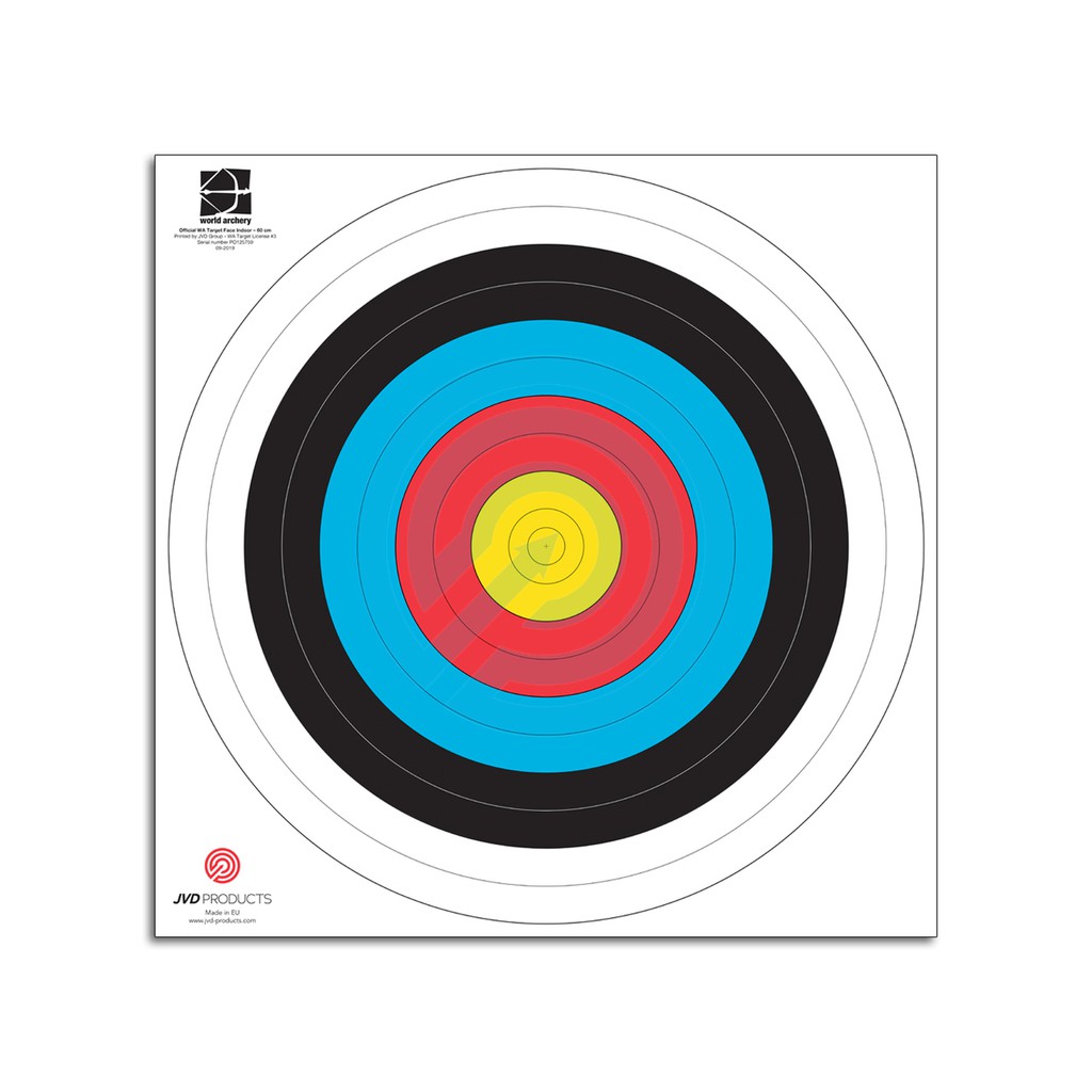 ARCHERY TARGET PAPER/TARGET FACE JVD 40/60/80/122 CM- 10 RING | Shopee ...