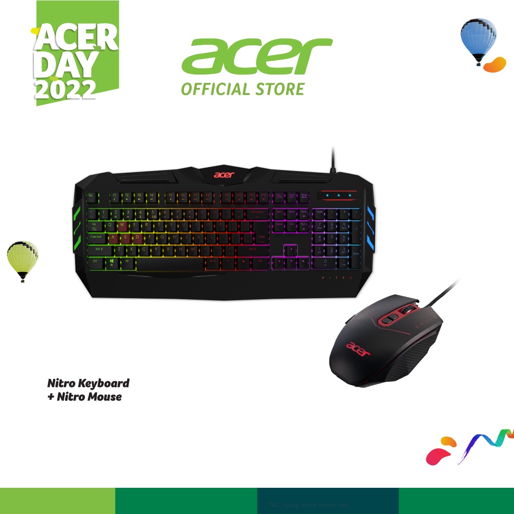 Acer Nitro Keyboard + Nitro Gaming Mouse [Bundle Deal] | Shopee Malaysia