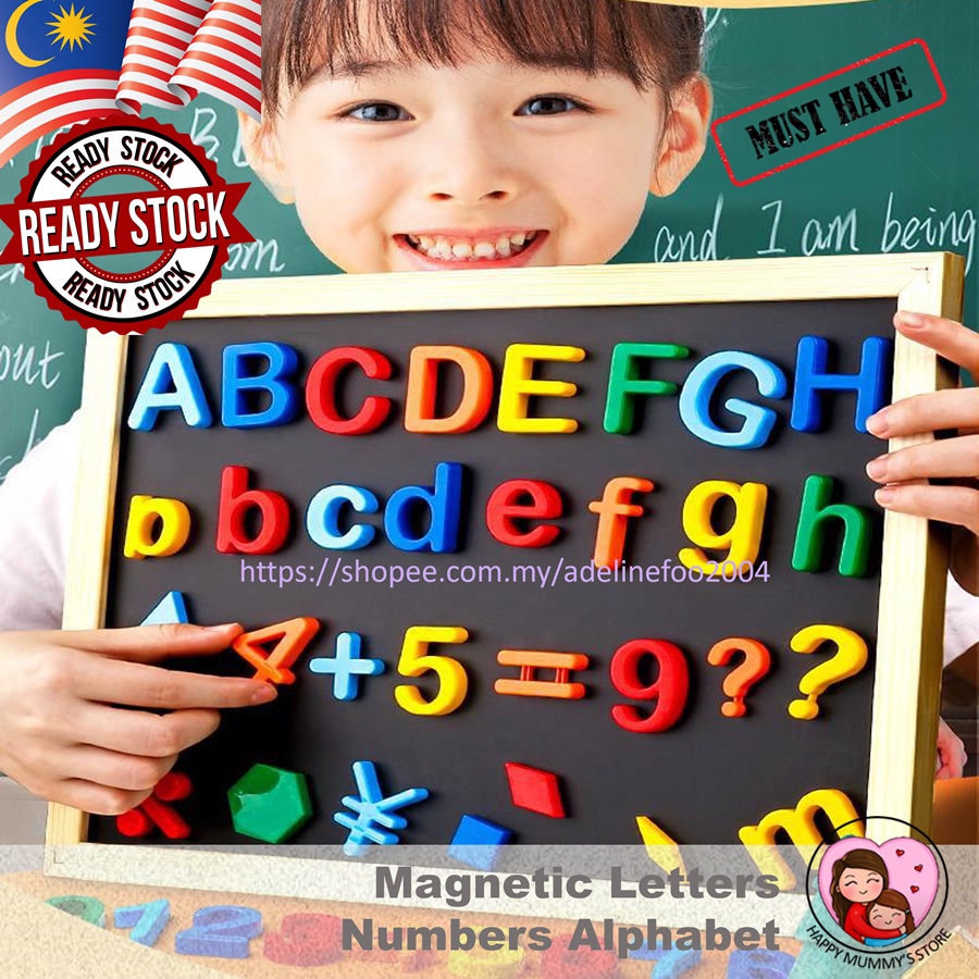 [MALAYSIA STOCK] Magnetic Letters Numbers Alphabet ABC Fridge Magnets ...