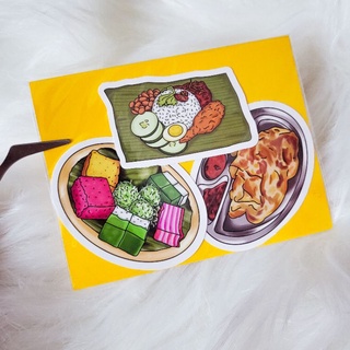 Malaysian Food Die Cut Sticker Pack (3 pcs) - Nasi Lemak, Roti Canai ...