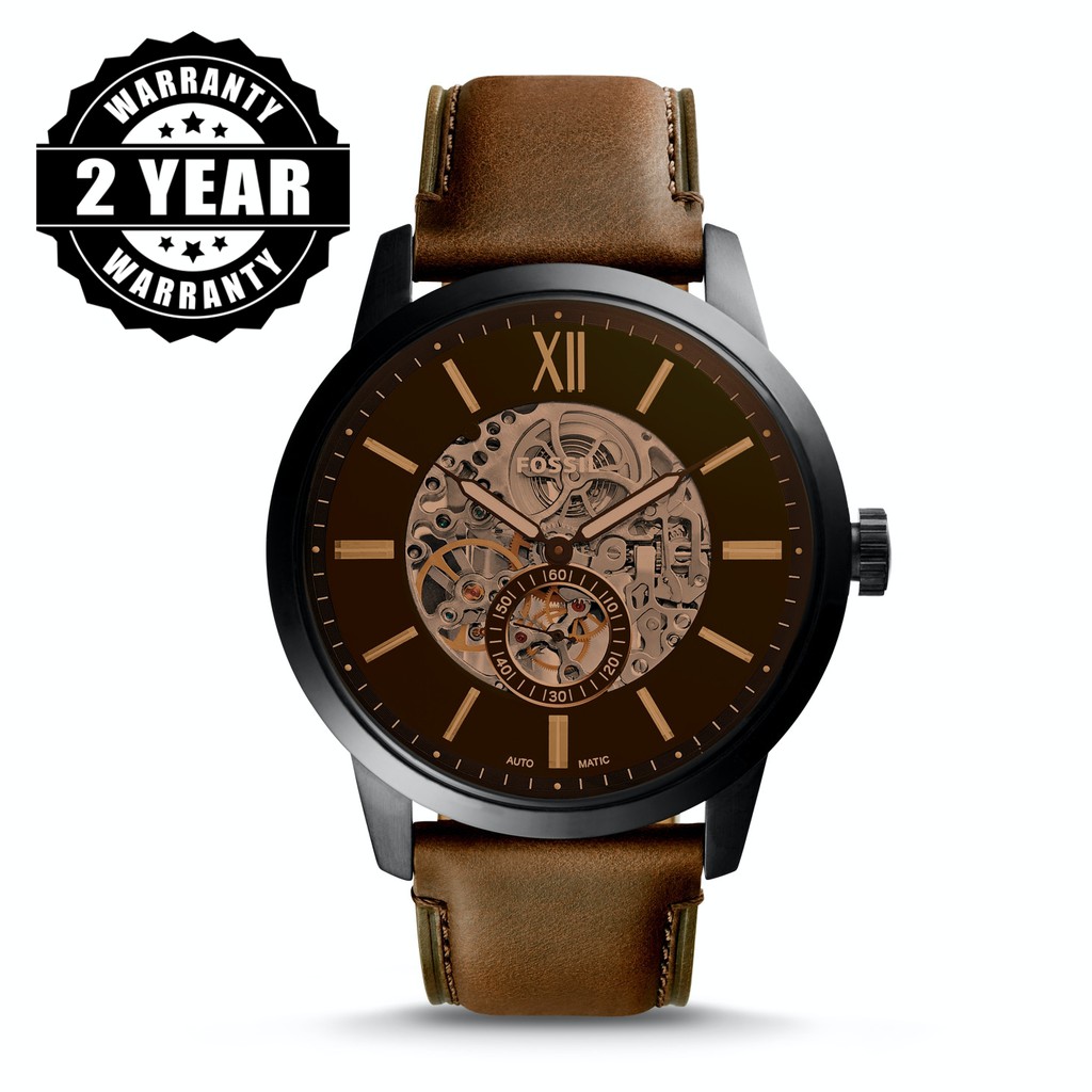 Fossil Townsman Automatic Brown Leather Watch ME3155 | Shopee Malaysia