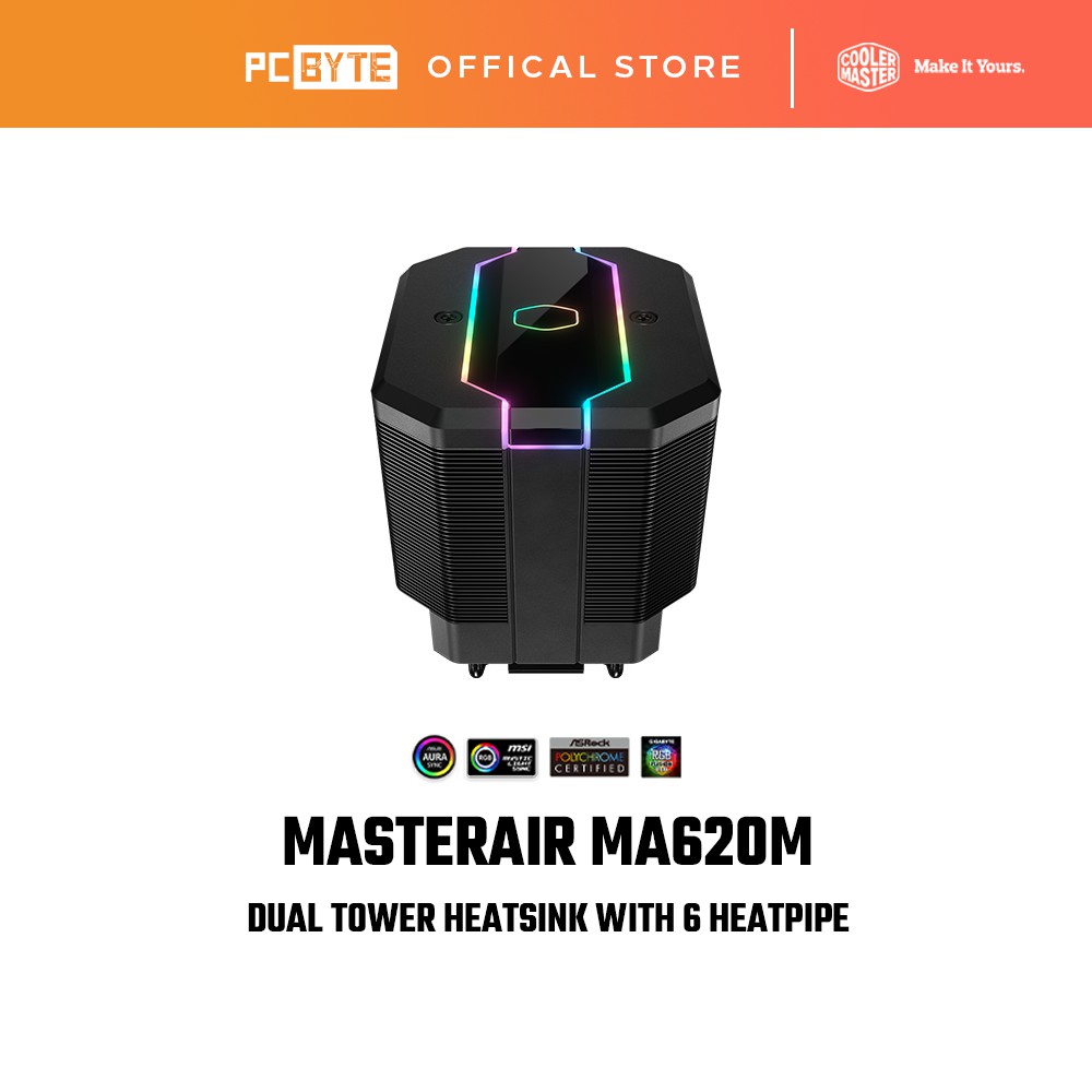 Cooler Master MasterAir MA620M ARGB Dual Tower CPU Cooler | Shopee Malaysia