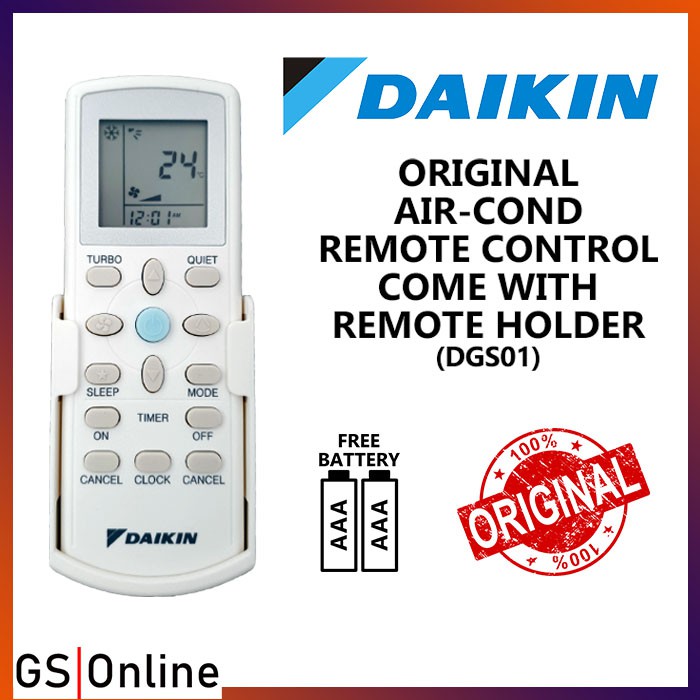 ORIGINAL DAIKIN AIR CONDITIONER REMOTE CONTROL COME WITH REMOTE HOLDER ...