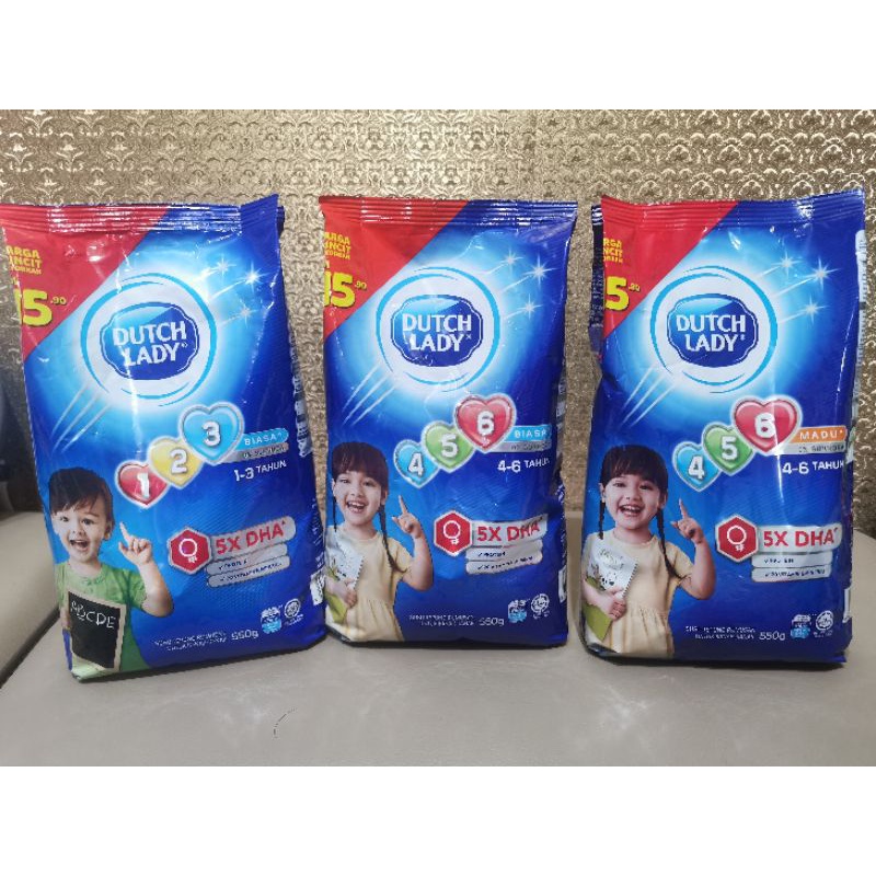 Dutch Lady 123 and 456 Plain/Choc/Honey (550g) | Shopee Malaysia